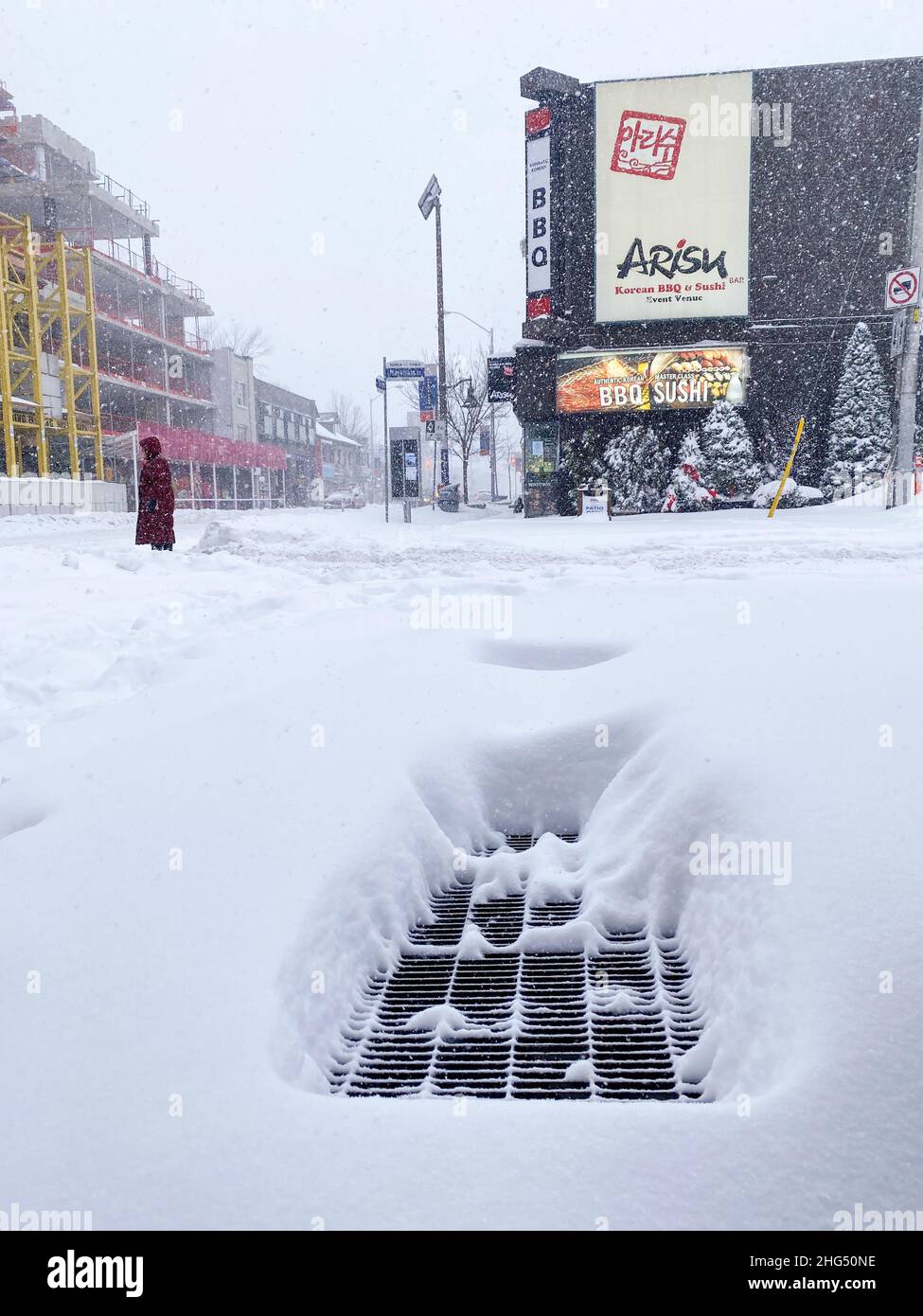 Historic winter storm in Toronto, Canada. The snowfall recorded at ...
