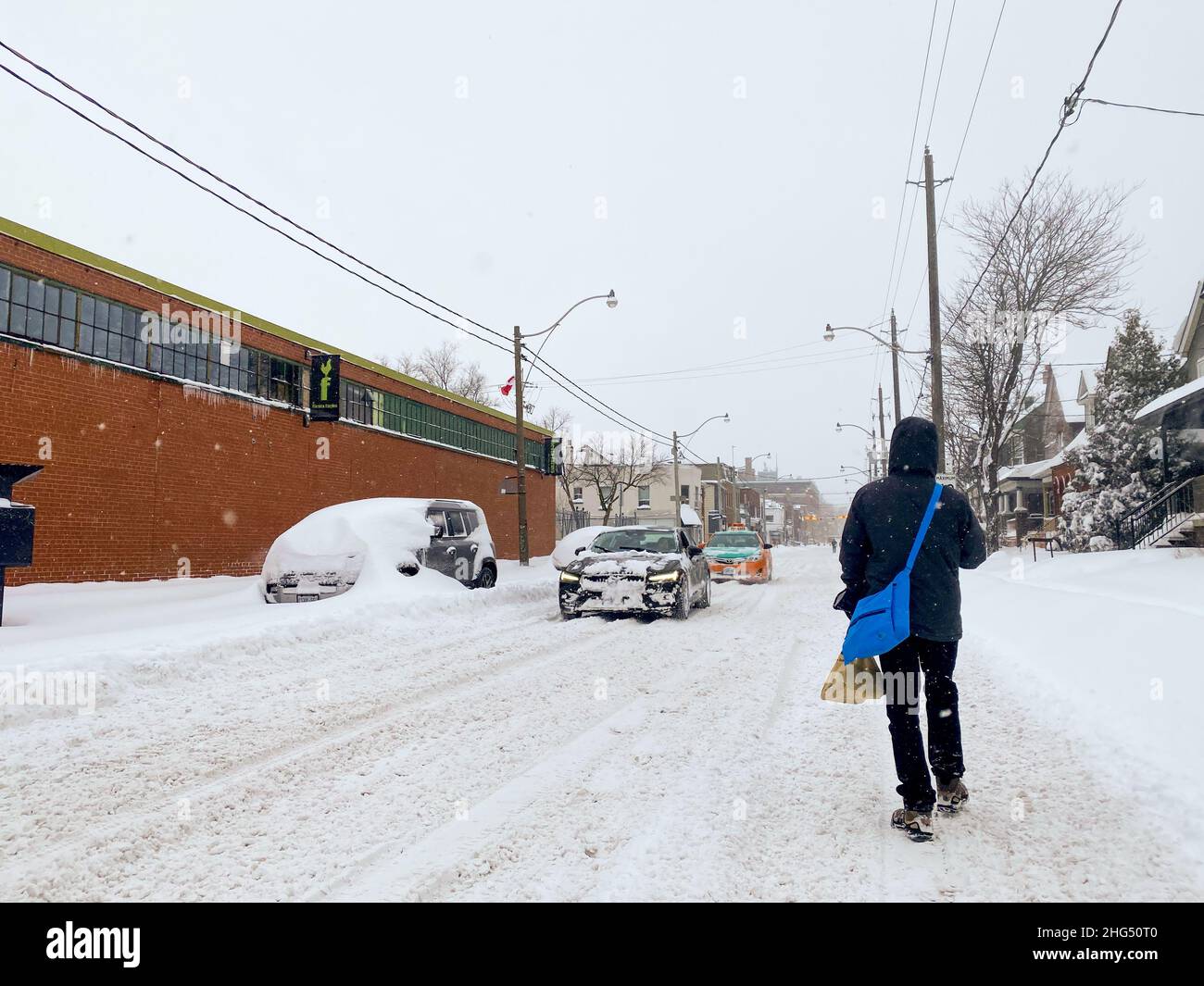 Historic winter storm in Toronto, Canada. The snowfall recorded at ...
