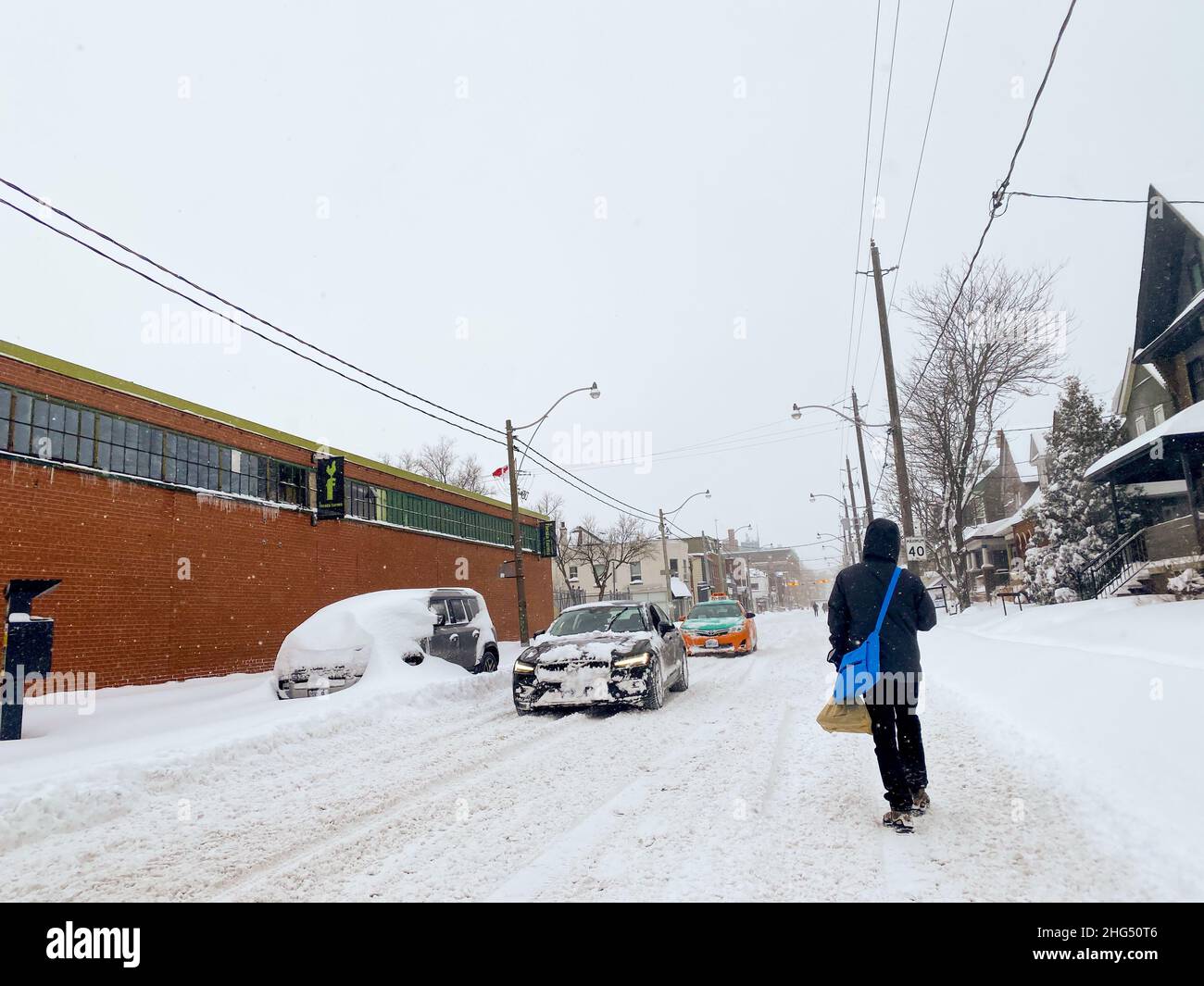 Historic winter storm in Toronto, Canada. The snowfall recorded at ...