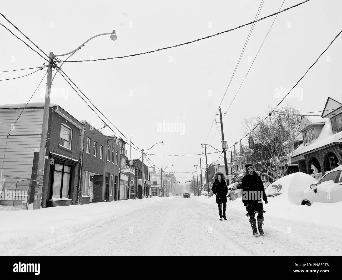 Historic winter storm in Toronto, Canada. The snowfall recorded at ...