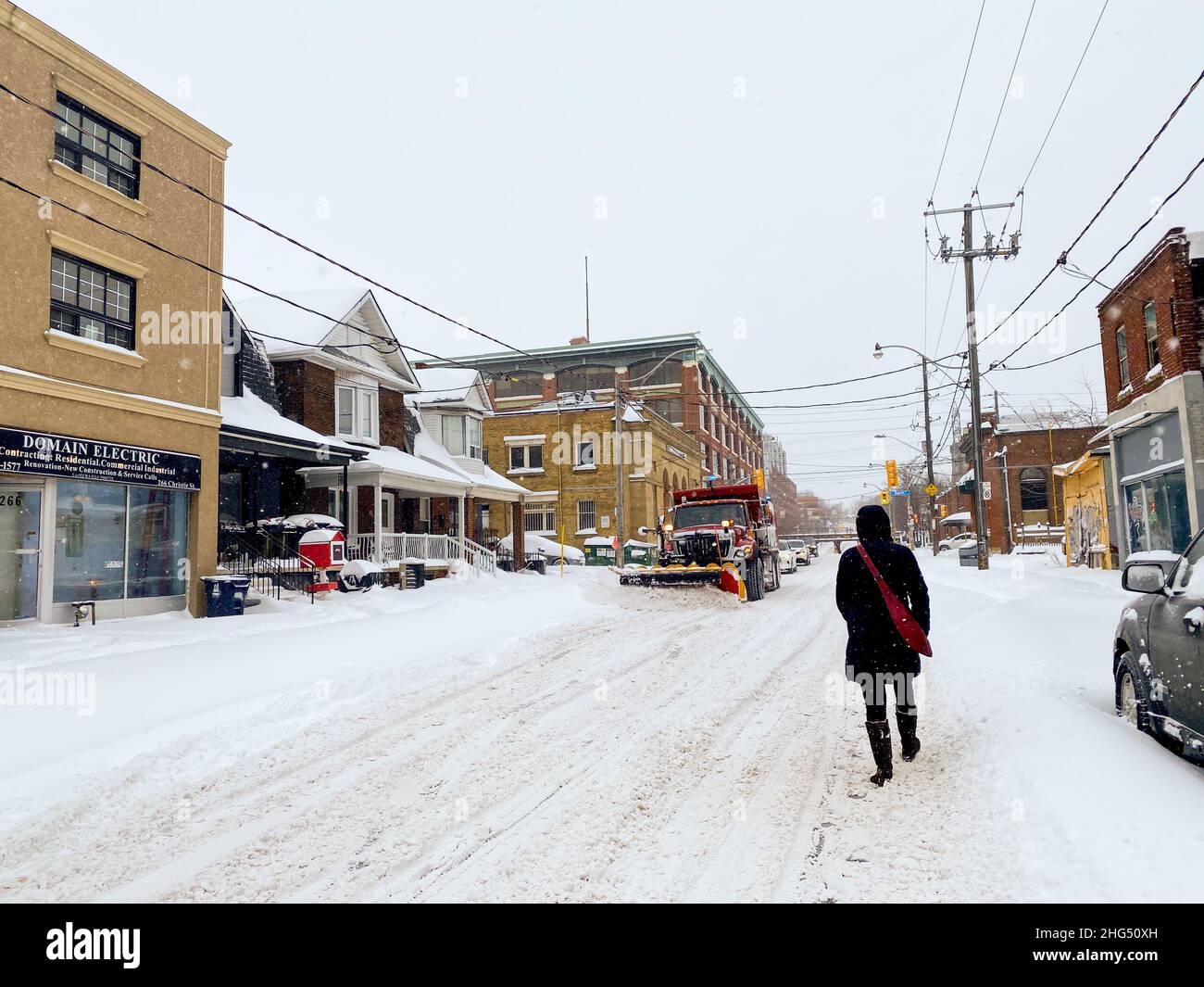 Historic winter storm in Toronto, Canada. The snowfall recorded at ...