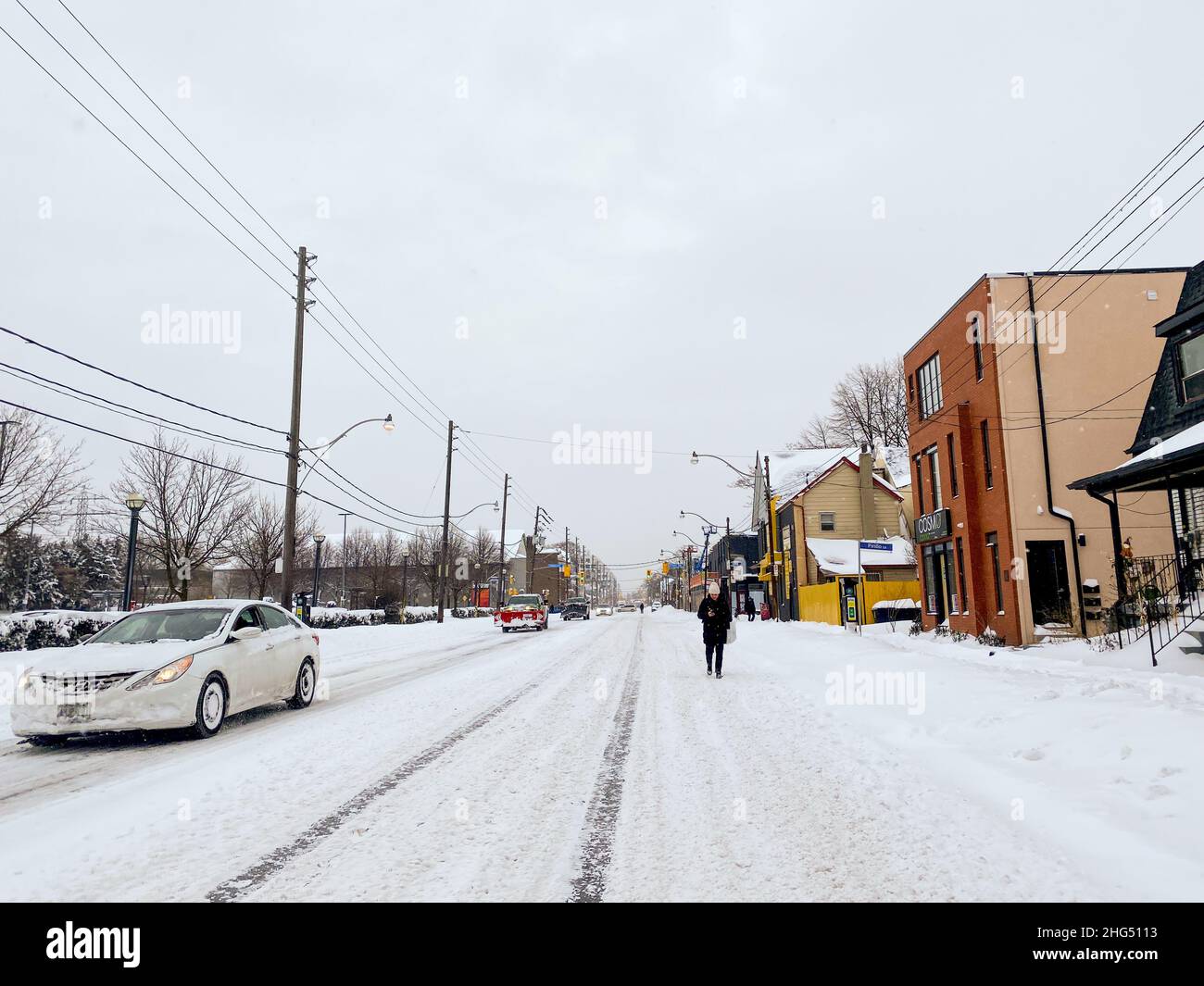 Historic winter storm in Toronto, Canada. The snowfall recorded at ...