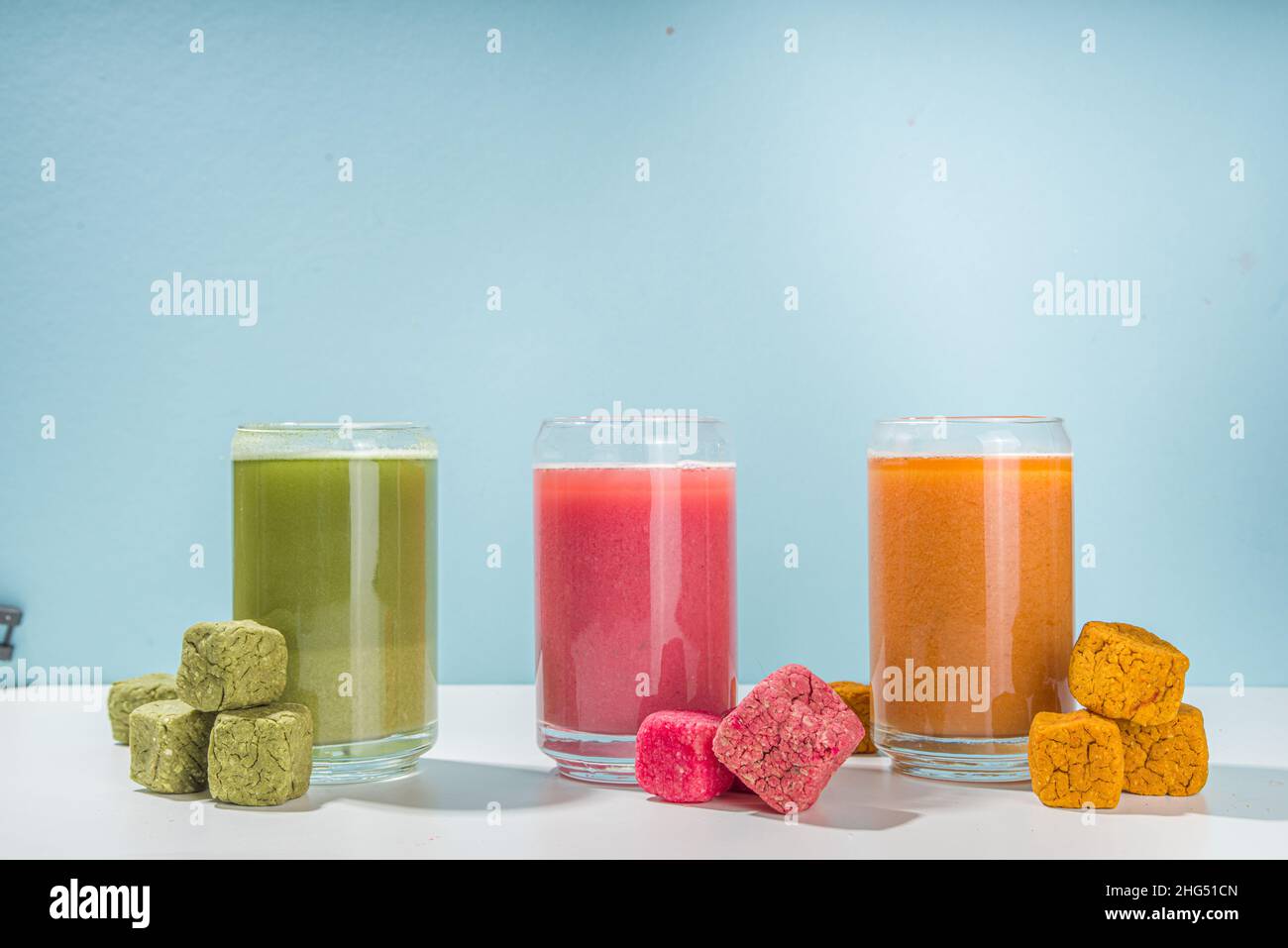 Modern Dissolvable Drinks concept, healthy homemade Dissolvable frozen ...