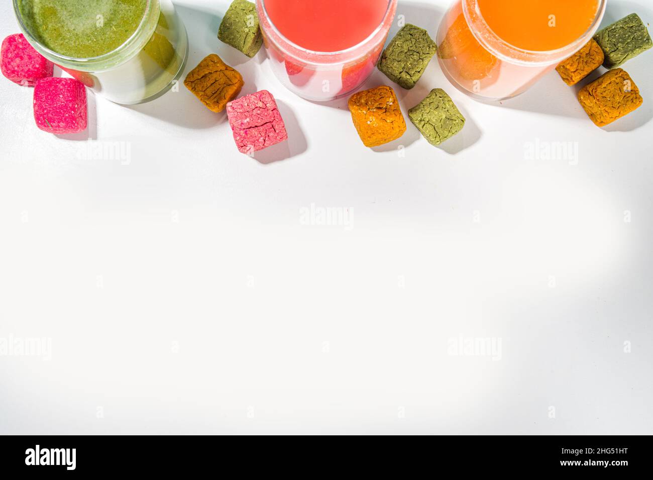 Modern Dissolvable Drinks concept, healthy homemade Dissolvable frozen ...