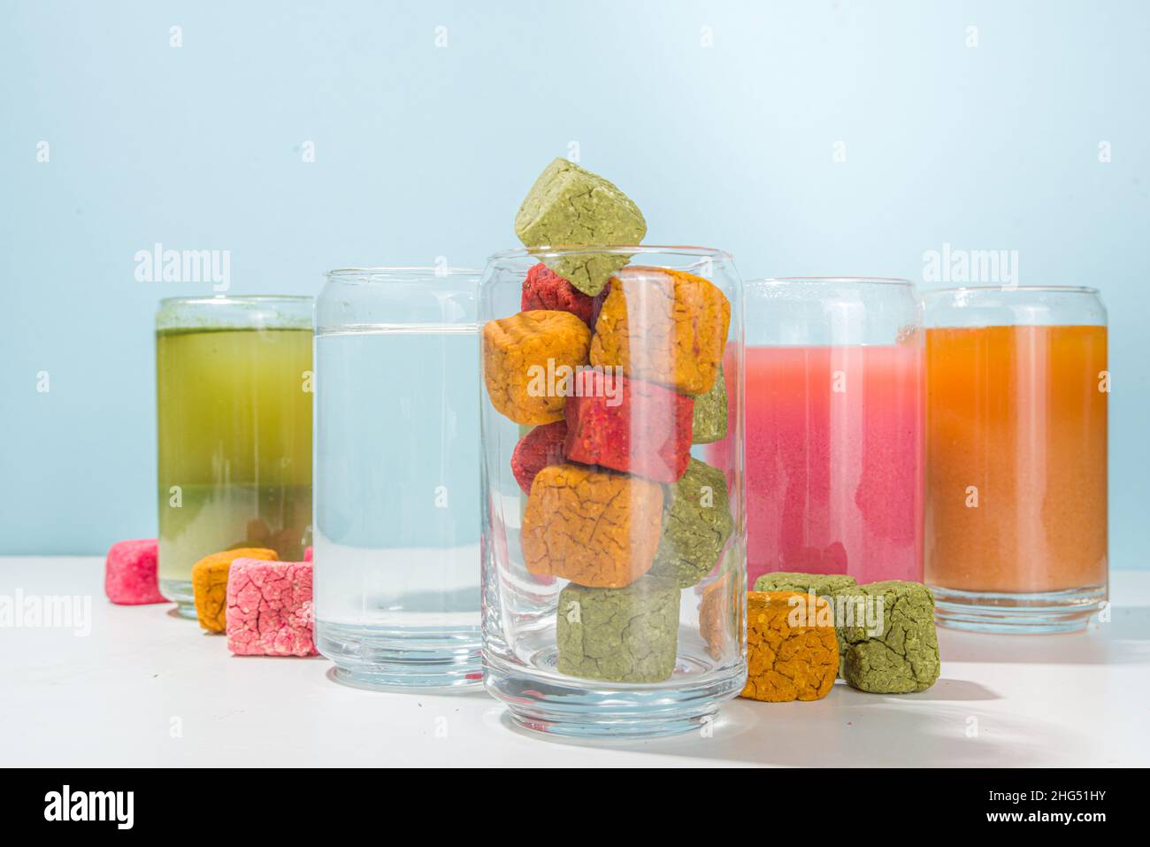 Modern Dissolvable Drinks concept, healthy homemade Dissolvable frozen ...