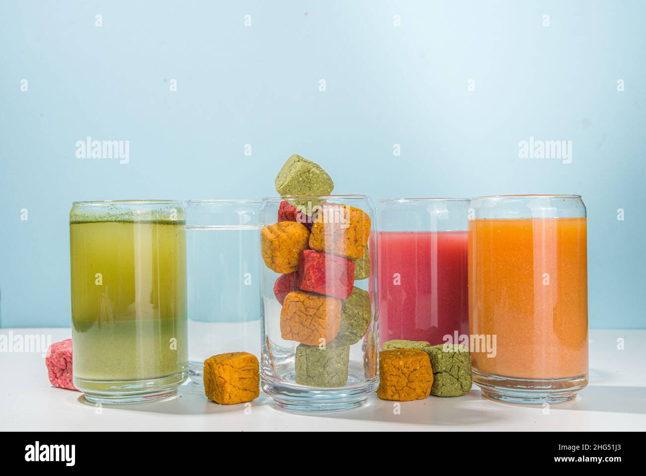 Modern Dissolvable Drinks concept, healthy homemade Dissolvable frozen ...