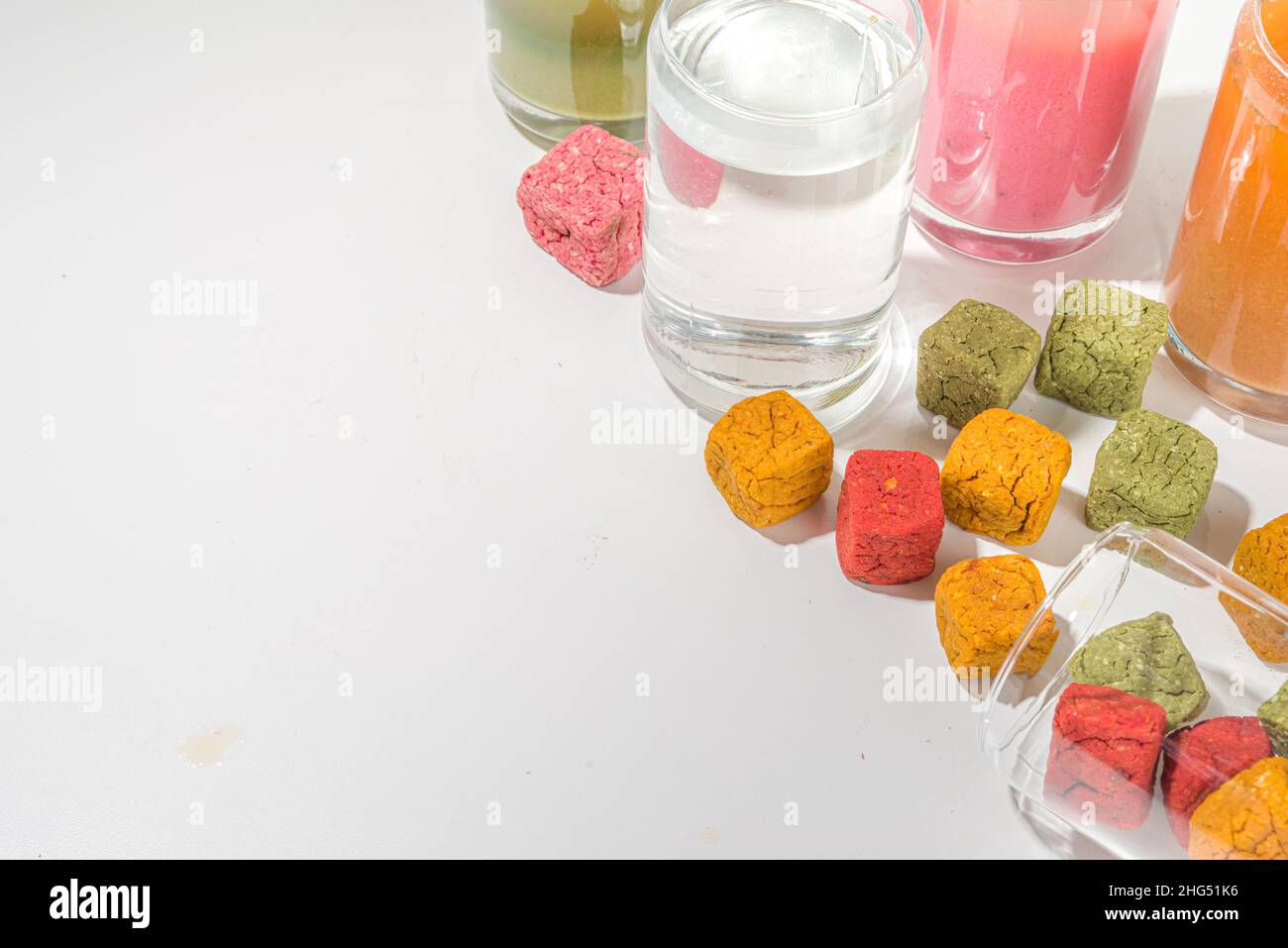 Modern Dissolvable Drinks concept, healthy homemade Dissolvable frozen ...