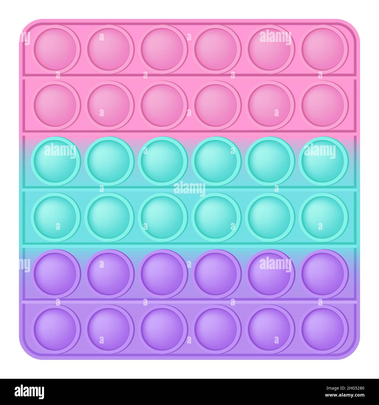 Popit figure square as a fashionable silicon toy for fidgets. Addictive ...