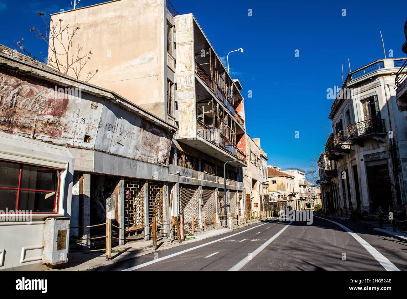 Varosha, Northern Cyprus - January 07, 2022 Cityscape of Varosha, a ...