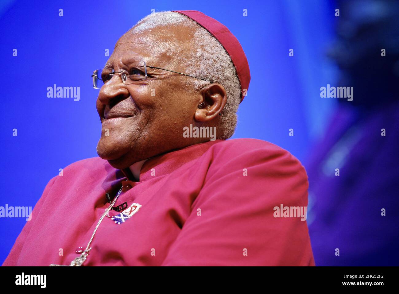 Desmond Tutu at Hay-On-Wye on 28th of May 2009. Desmond Tutu was a ...