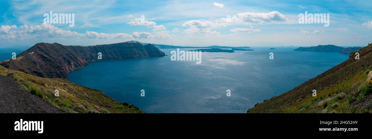 Caldera volcano in the sea gulf of South America Patagonia Stock Photo ...