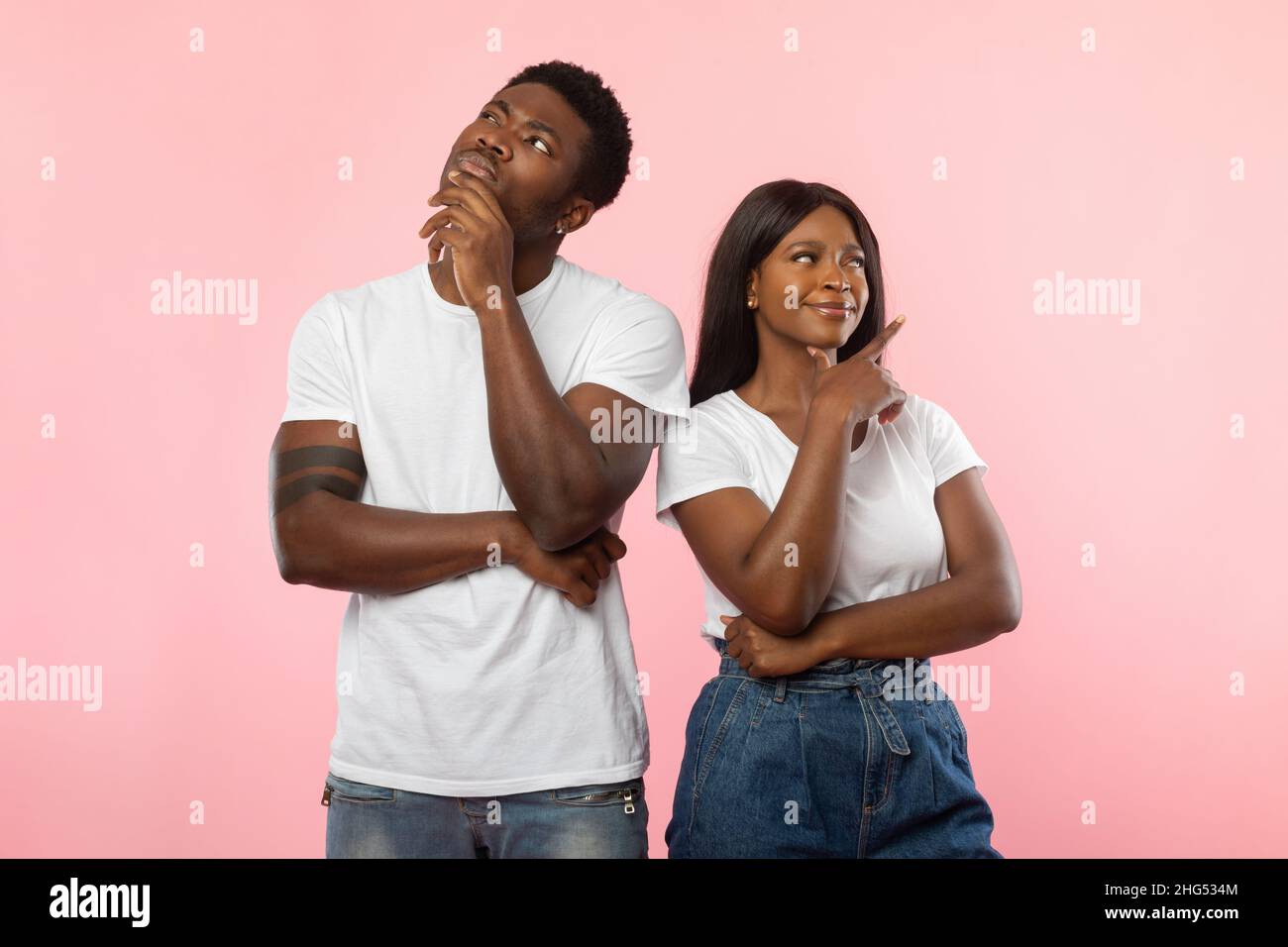 Woman thinking man background hi-res stock photography and images - Alamy