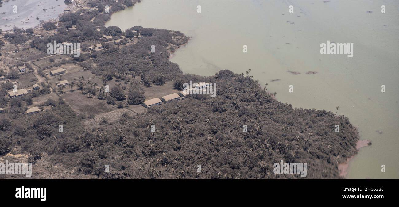 Nomuka, Tonga. 18th Jan, 2022. A New Zealand Royal Air Force P-3K2 ...