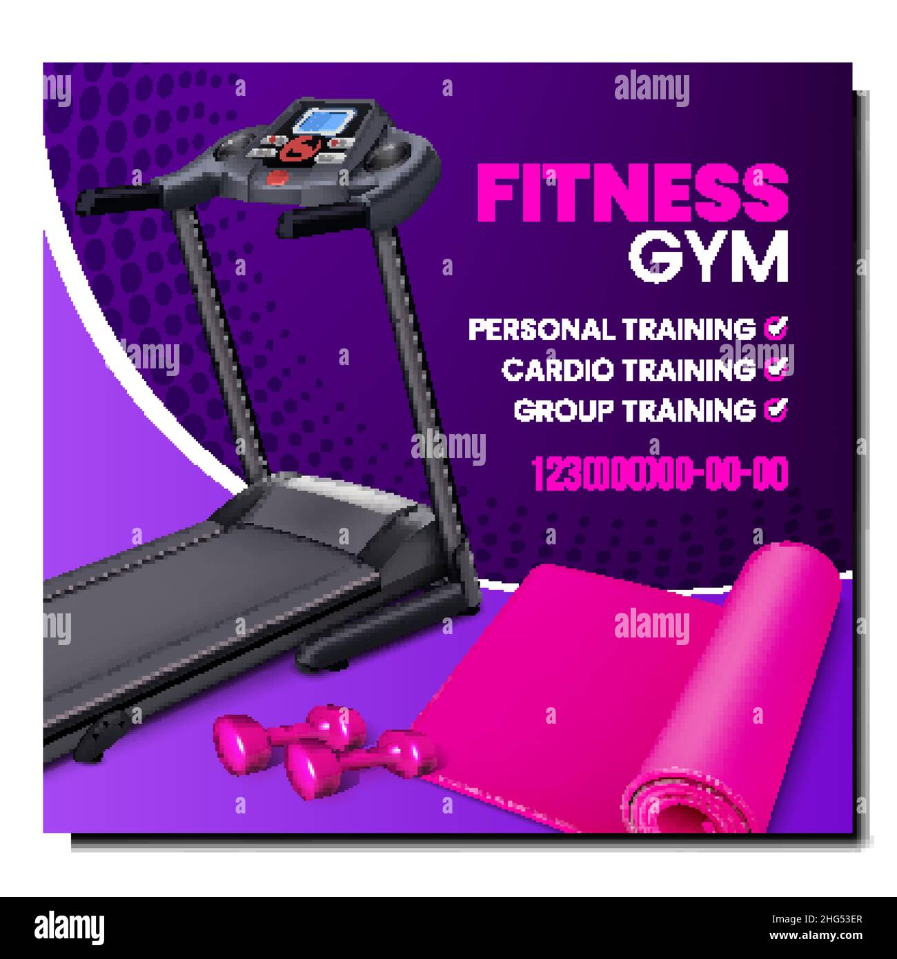 Gym poster sport workout backgroun vector Stock Vector Image & Art - Alamy