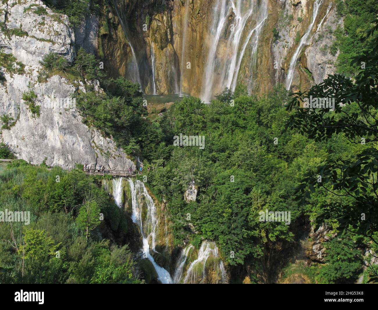 Great Waterfall in Plitvice Lakes National Park in Croatia,Europe Stock ...