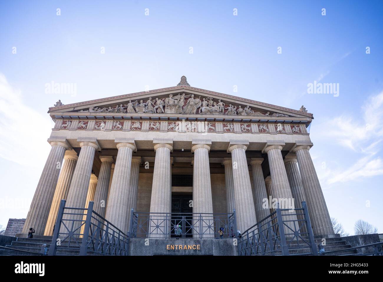 Parthenon in Centennial Park, in Nashville, Tennessee, is a full-scale replica of the original ...