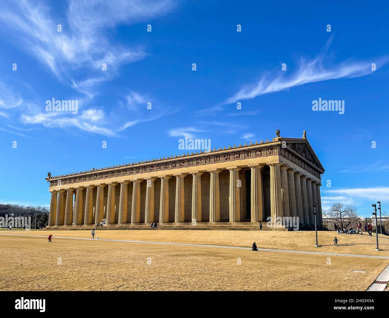 Parthenon in Centennial Park, in Nashville, Tennessee, is a full-scale replica of the original ...