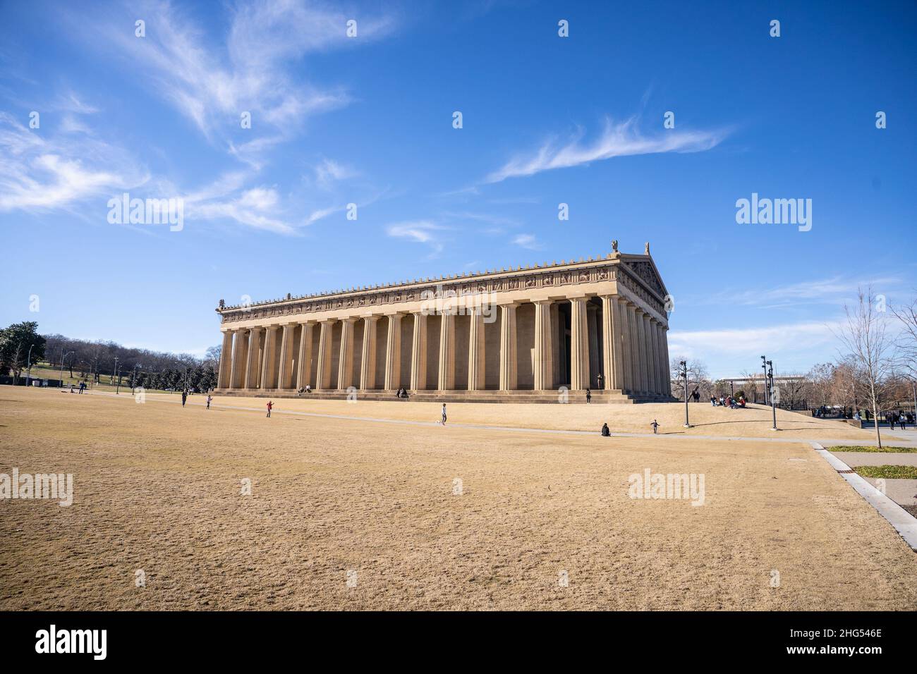 Parthenon in Centennial Park, in Nashville, Tennessee, is a full-scale replica of the original ...