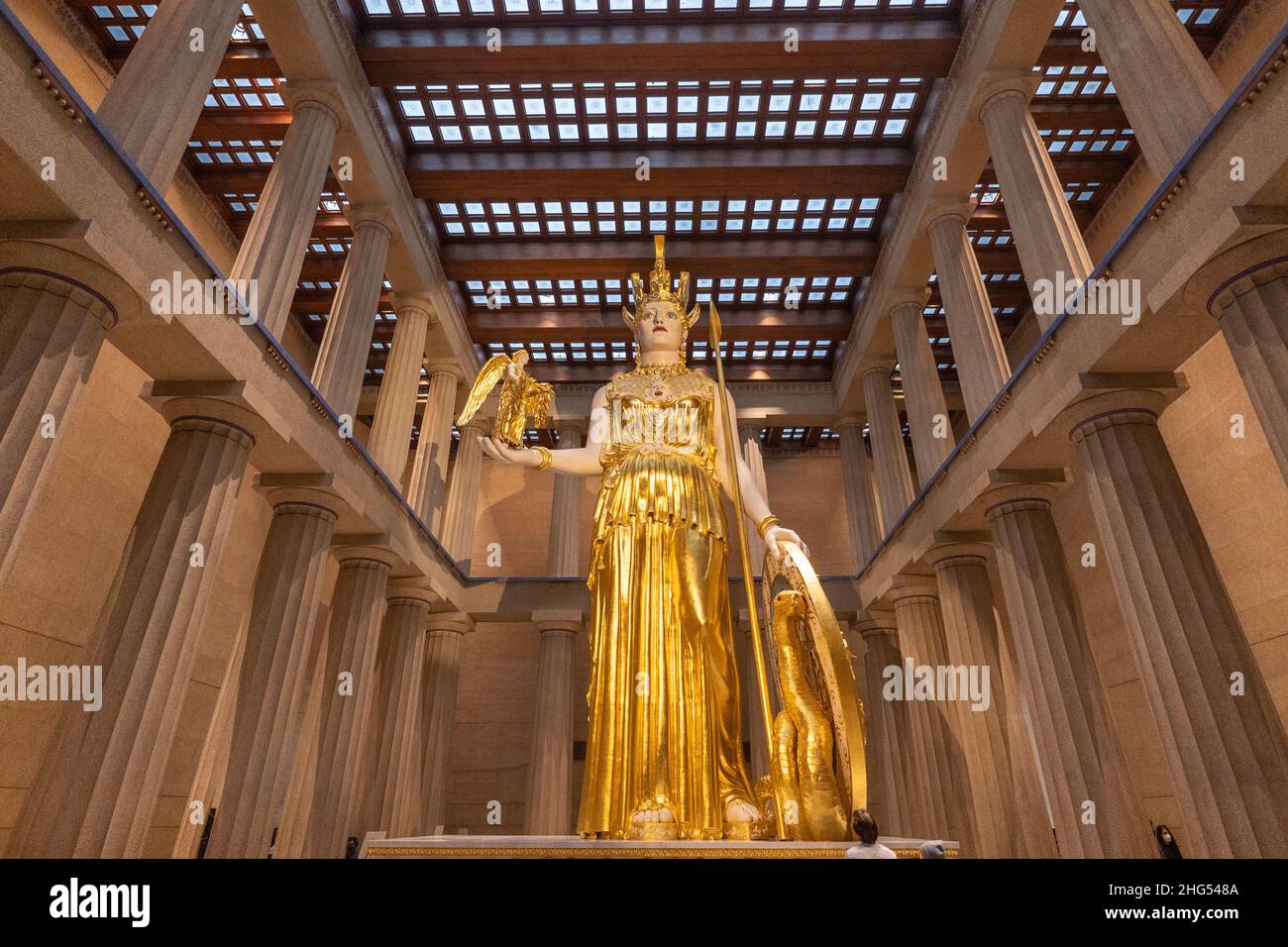 Parthenon in Centennial Park, in Nashville, Tennessee, is a full-scale replica of the original ...