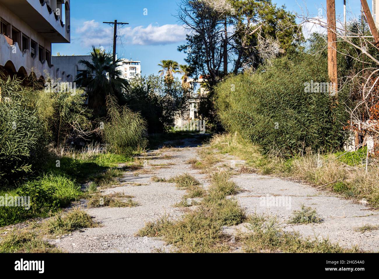 Varosha, Northern Cyprus - January 07, 2022 Cityscape of Varosha, a ...