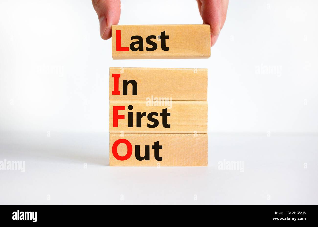 LIFO last in first out symbol. Concept words LIFO last in first out on ...