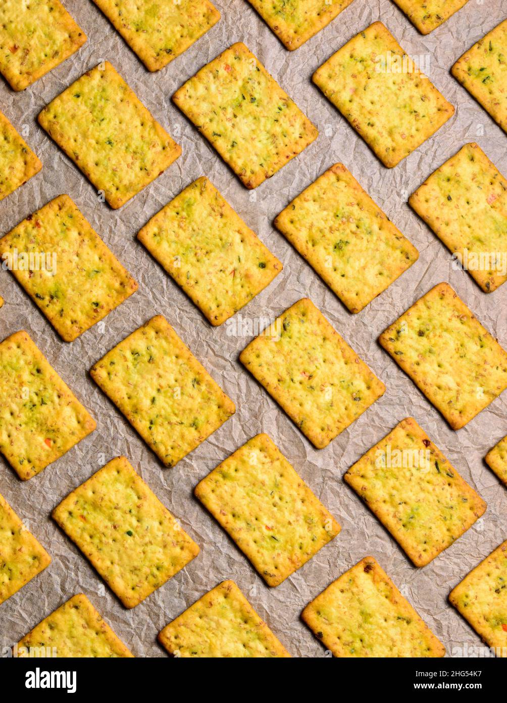 vegetable biscuits pattern, food background texture, closeup flat lay ...