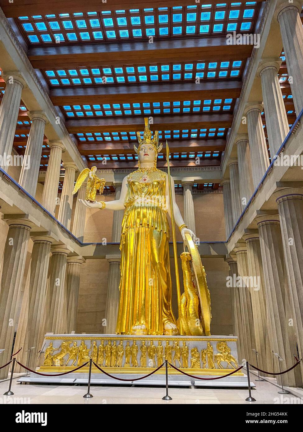 Parthenon in Centennial Park, in Nashville, Tennessee, is a full-scale replica of the original ...