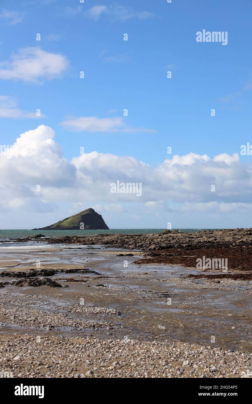 Wembury Beach,Devon.The Mewstone. National Trust. Off Wembury Point ...