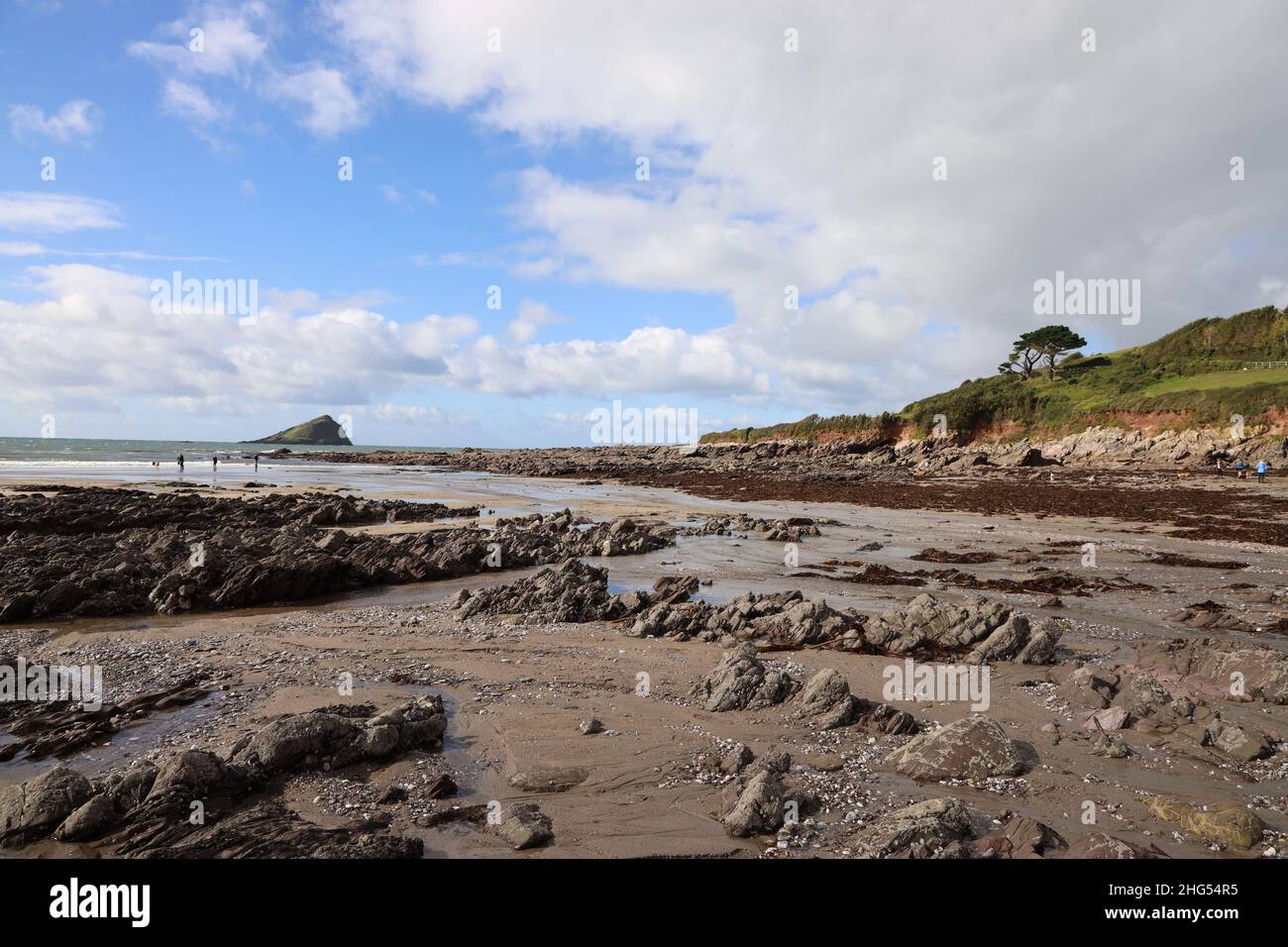 Wembury Beach,Devon.The Mewstone. National Trust. Off Wembury Point ...