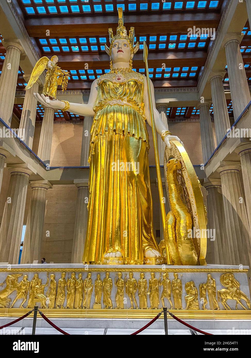 Parthenon in Centennial Park, in Nashville, Tennessee, is a full-scale ...