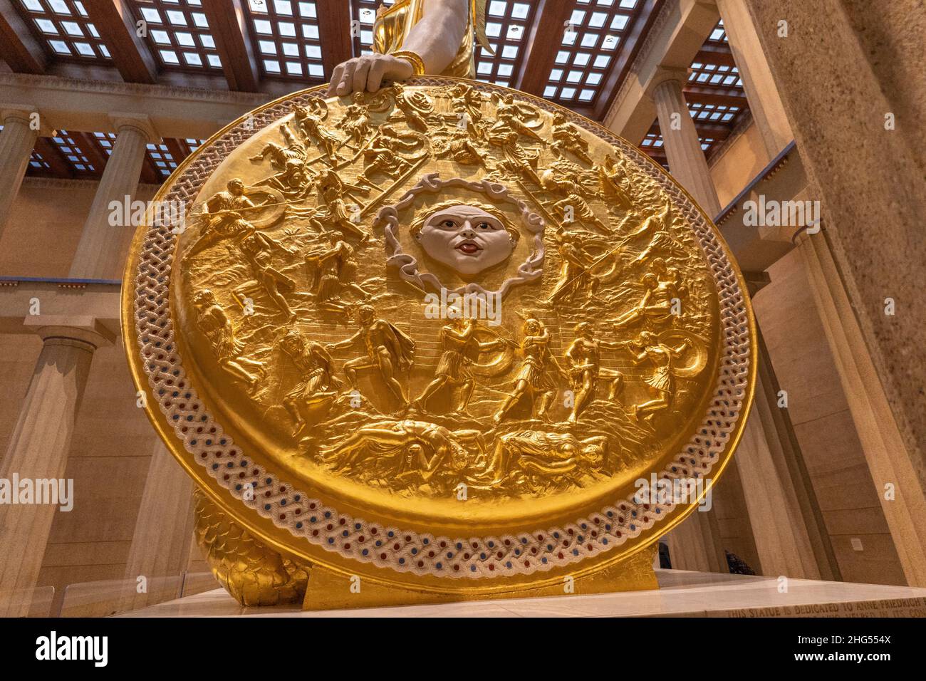 Parthenon in Centennial Park, in Nashville, Tennessee, is a full-scale ...
