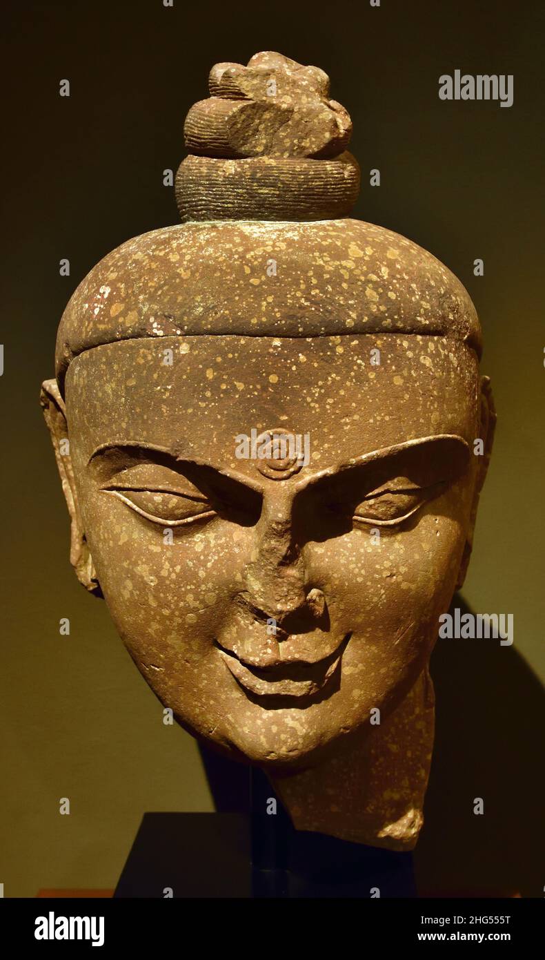 The buddah with a shell kaparda hair style hi-res stock photography and ...