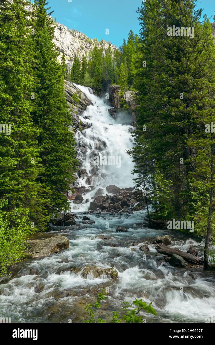Photograph of fast moving rapids in a fresh water river in the ...