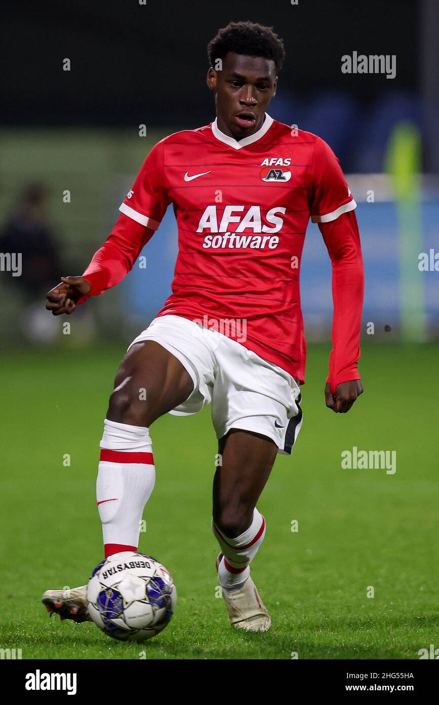 DORDRECHT, NETHERLANDS - JANUARY 17: Ernest Poku of AZ U23 during the ...