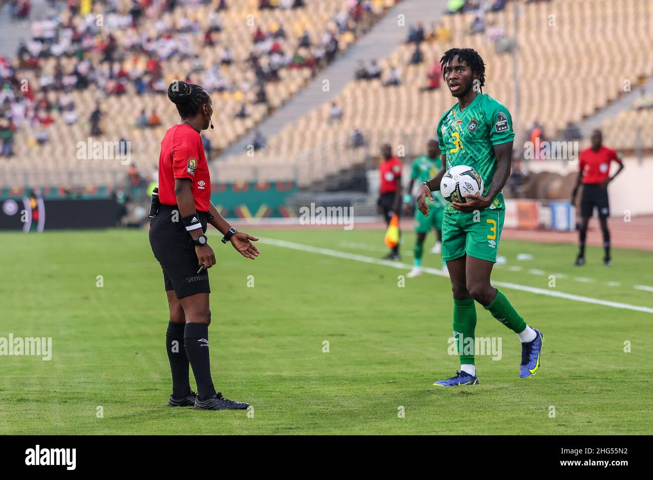 YAOUNDE, CAMEROON - JANUARY 18: Women referee Salima Mukansanga during ...