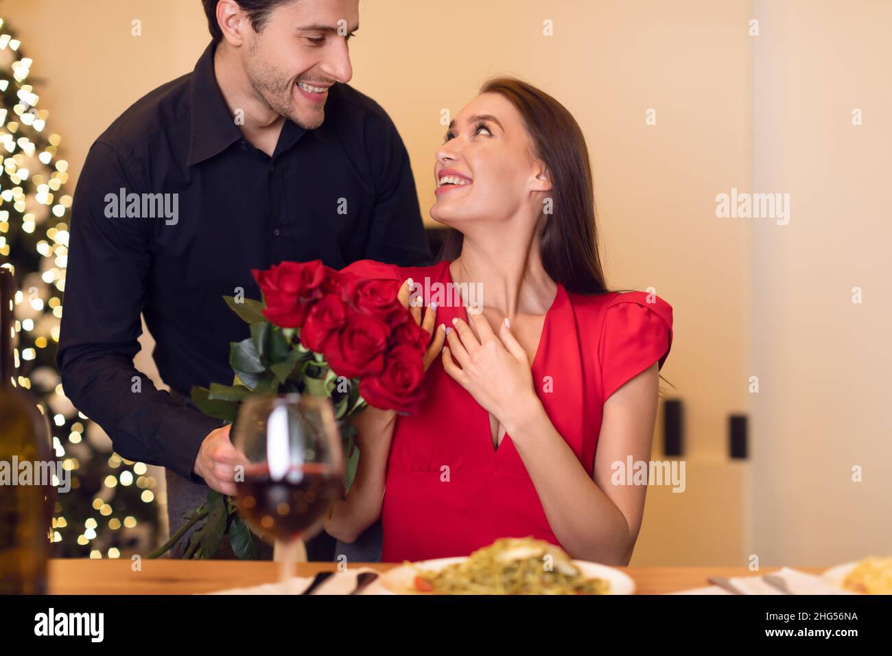Handsome young man bunch of flowers hi-res stock photography and images ...