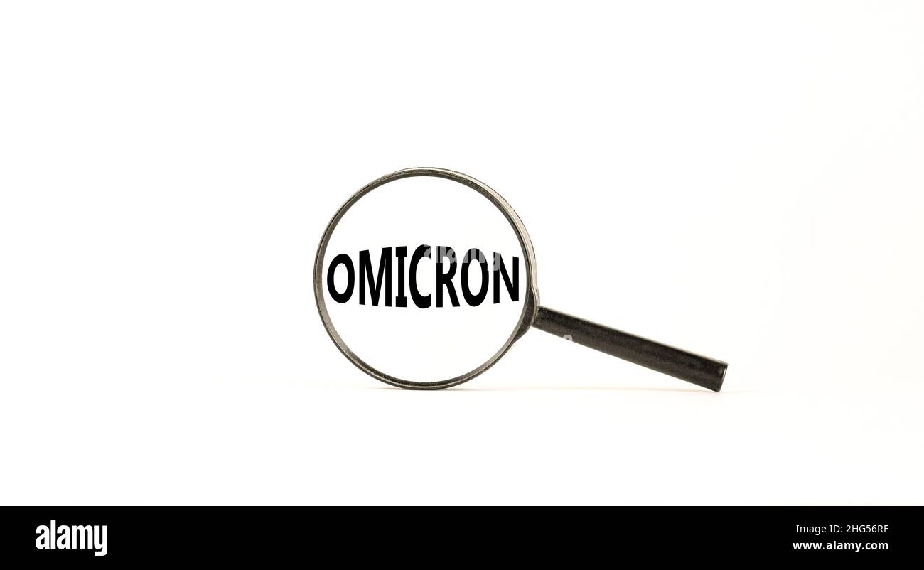 Covid-19 corona and omicron symbol. The concept word Omicron ...