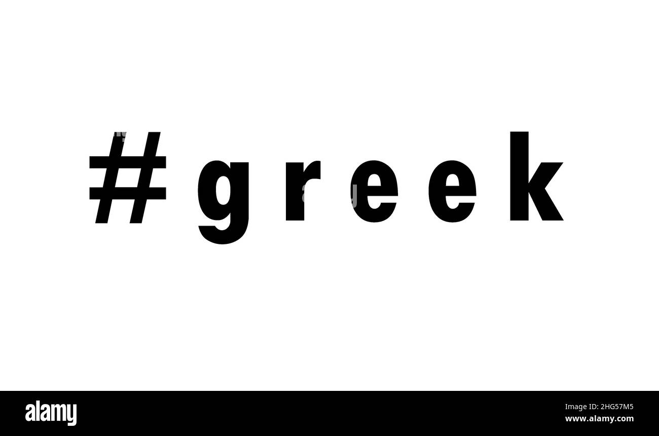 Greek word on the white Stock Photo - Alamy