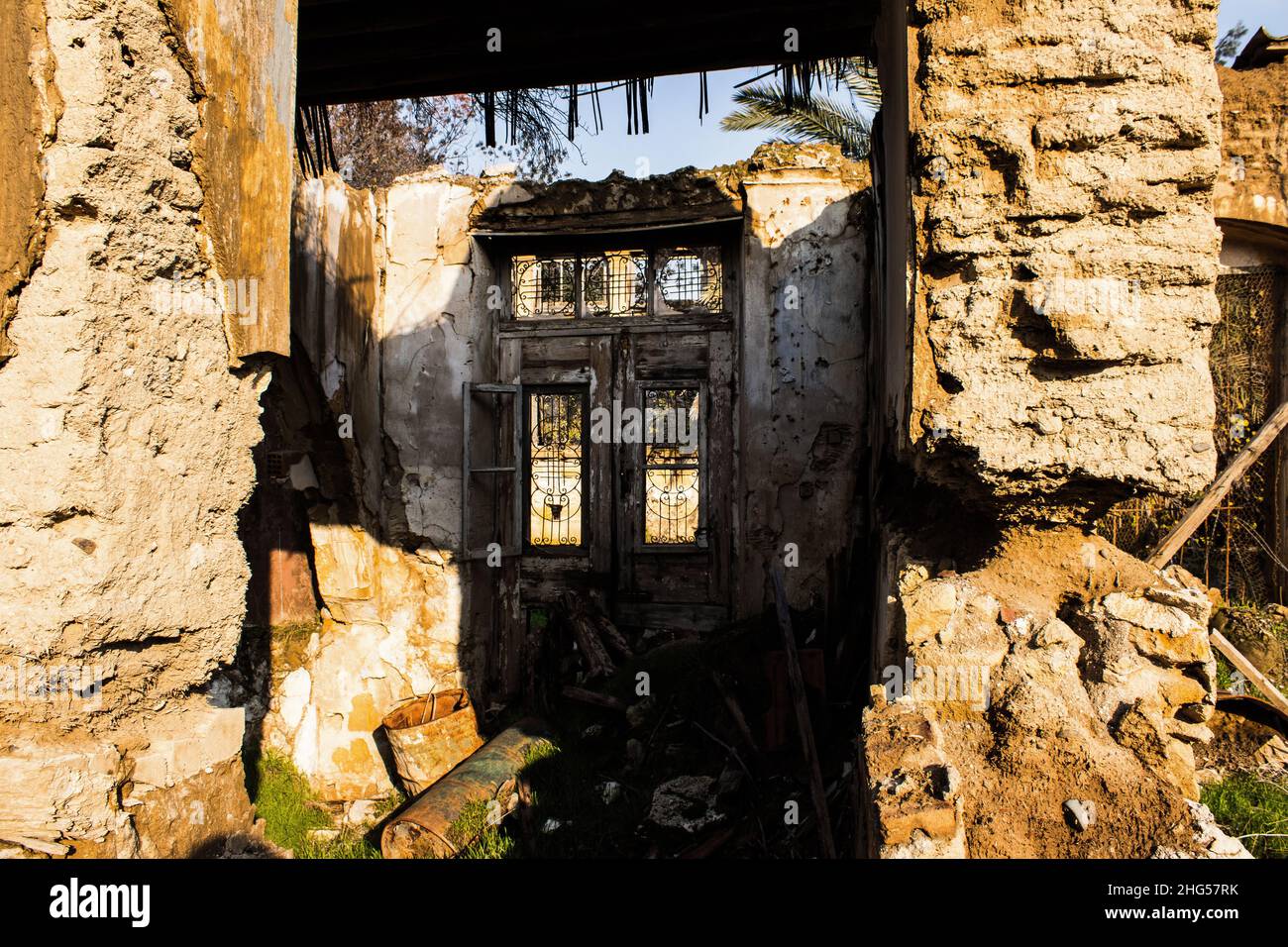 Nicosia, Cyprus - January 01, 2022 Cyprus-Turkish buffer zone ...