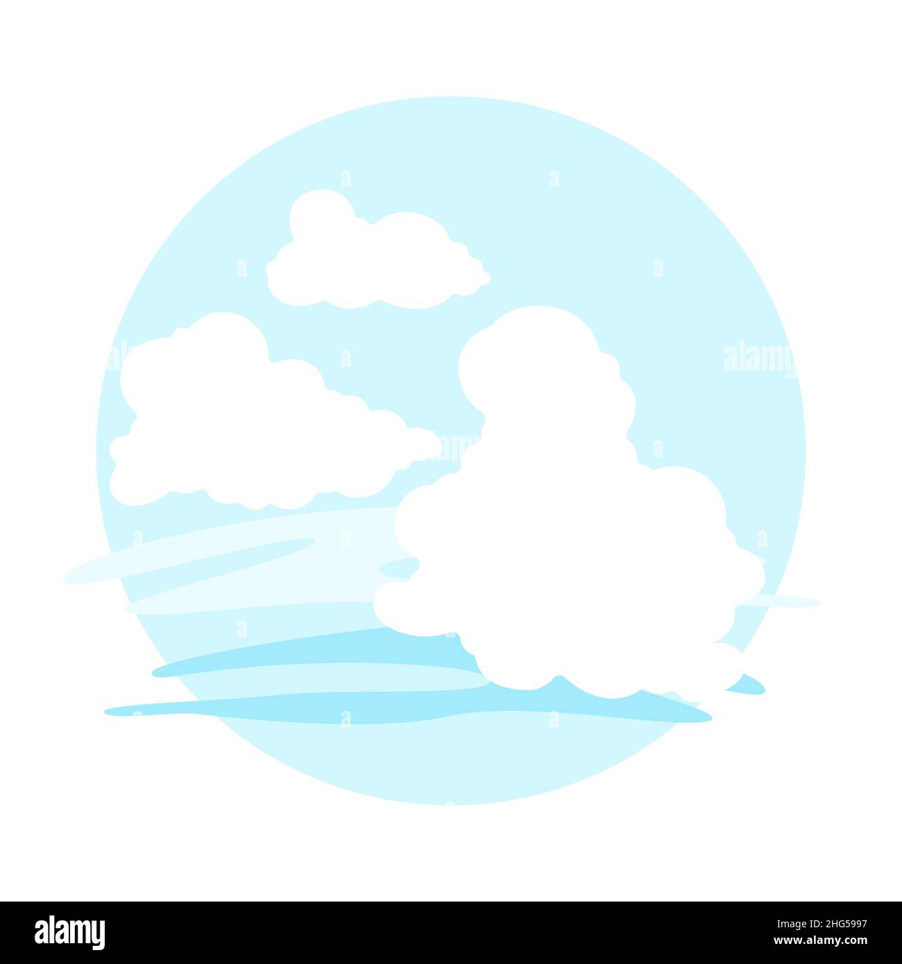 Illustration of clouds in sky. Card or background with heaven Stock ...