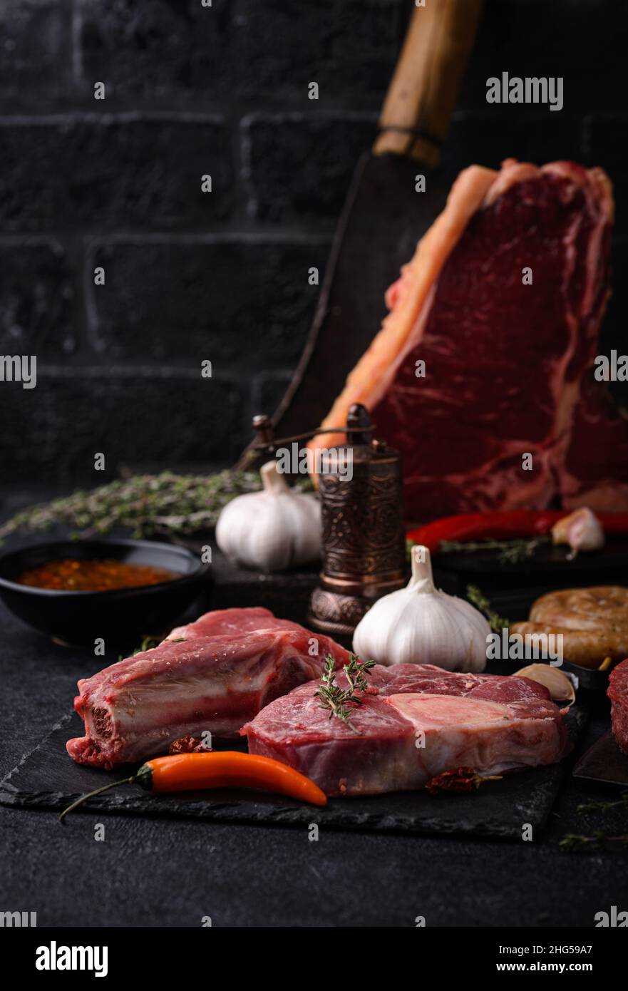 Different assortment meat beef hi-res stock photography and images - Alamy