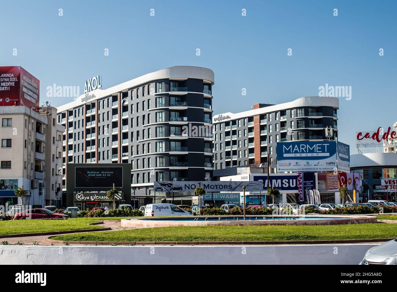 Famagusta, Northern Cyprus - January 07, 2022 Cityscape in the heart of Famagusta, Turkish part ...