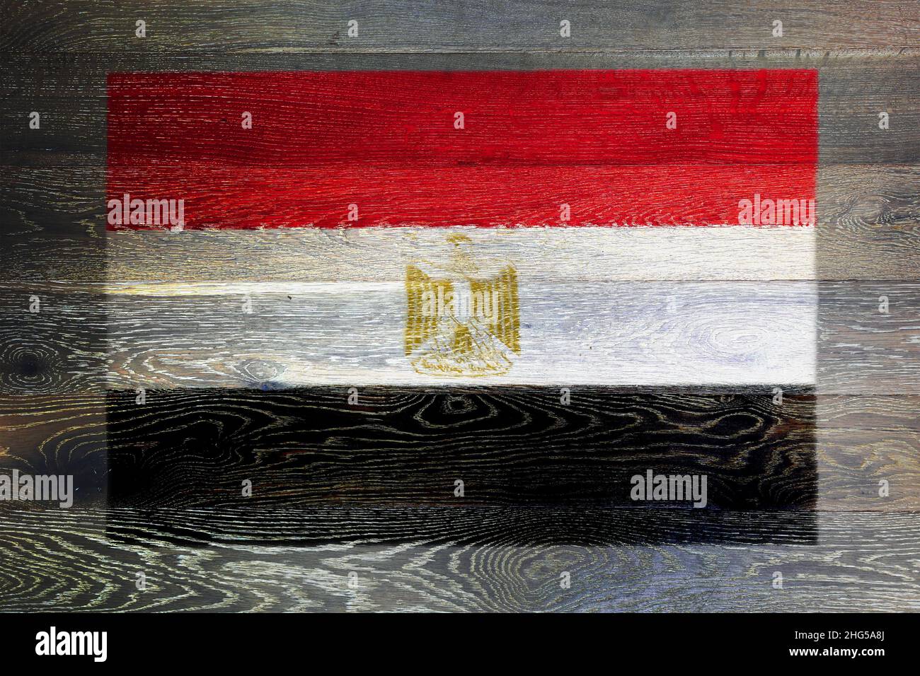 Egypt flag on rustic old wood surface background Stock Photo - Alamy