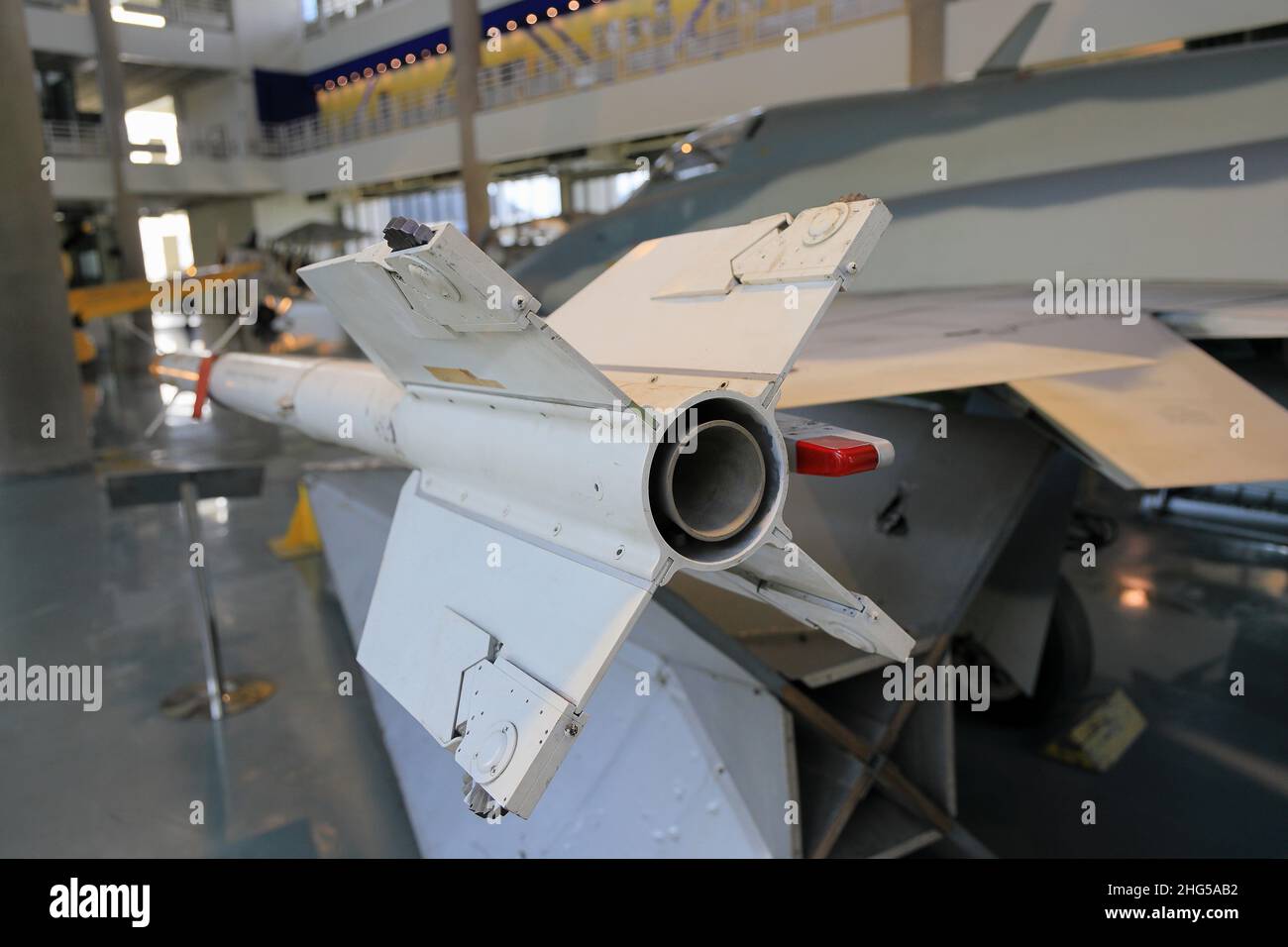 Close up of anti-aircraft air defense ( air to air ) missile Nozzles ...