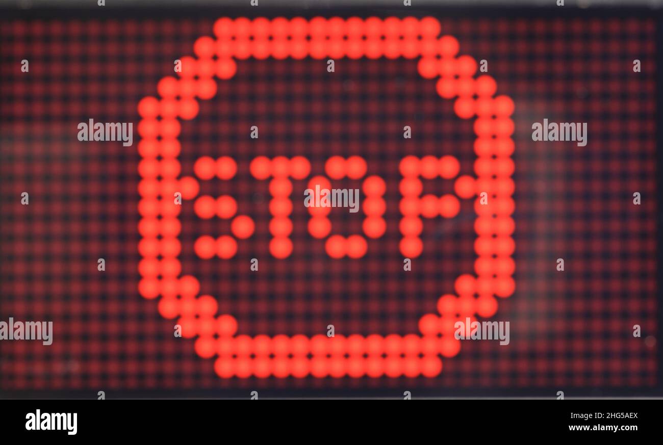 Led font hi-res stock photography and images - Alamy