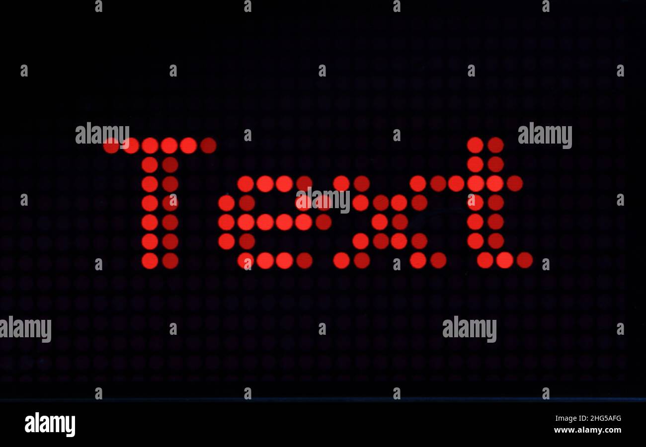 Led font hi-res stock photography and images - Alamy
