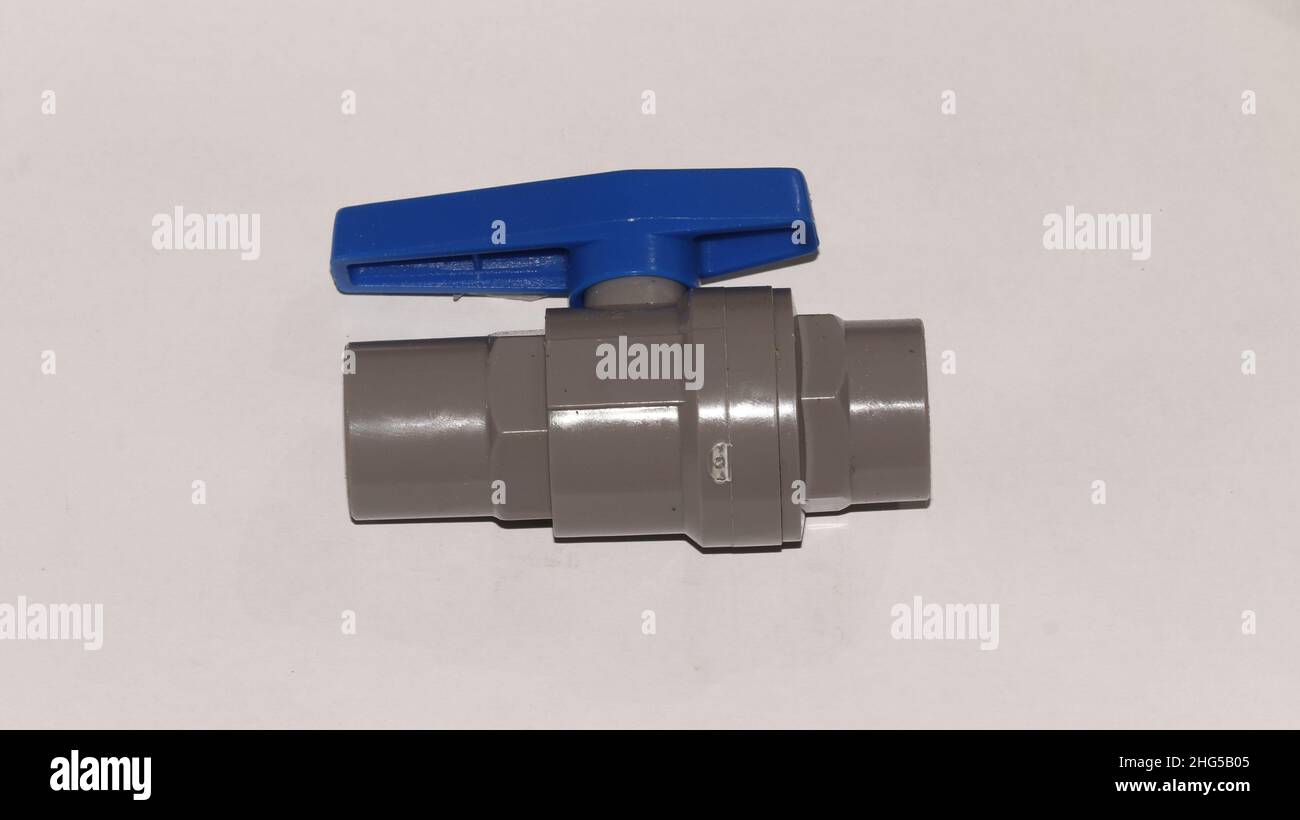 PVC Stopcock ball valve for piping networks Stock Photo - Alamy