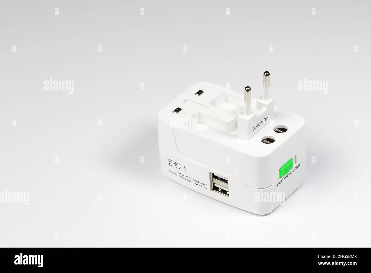 Vareity of Universal plug adapter, travel plug adapter isolated on ...