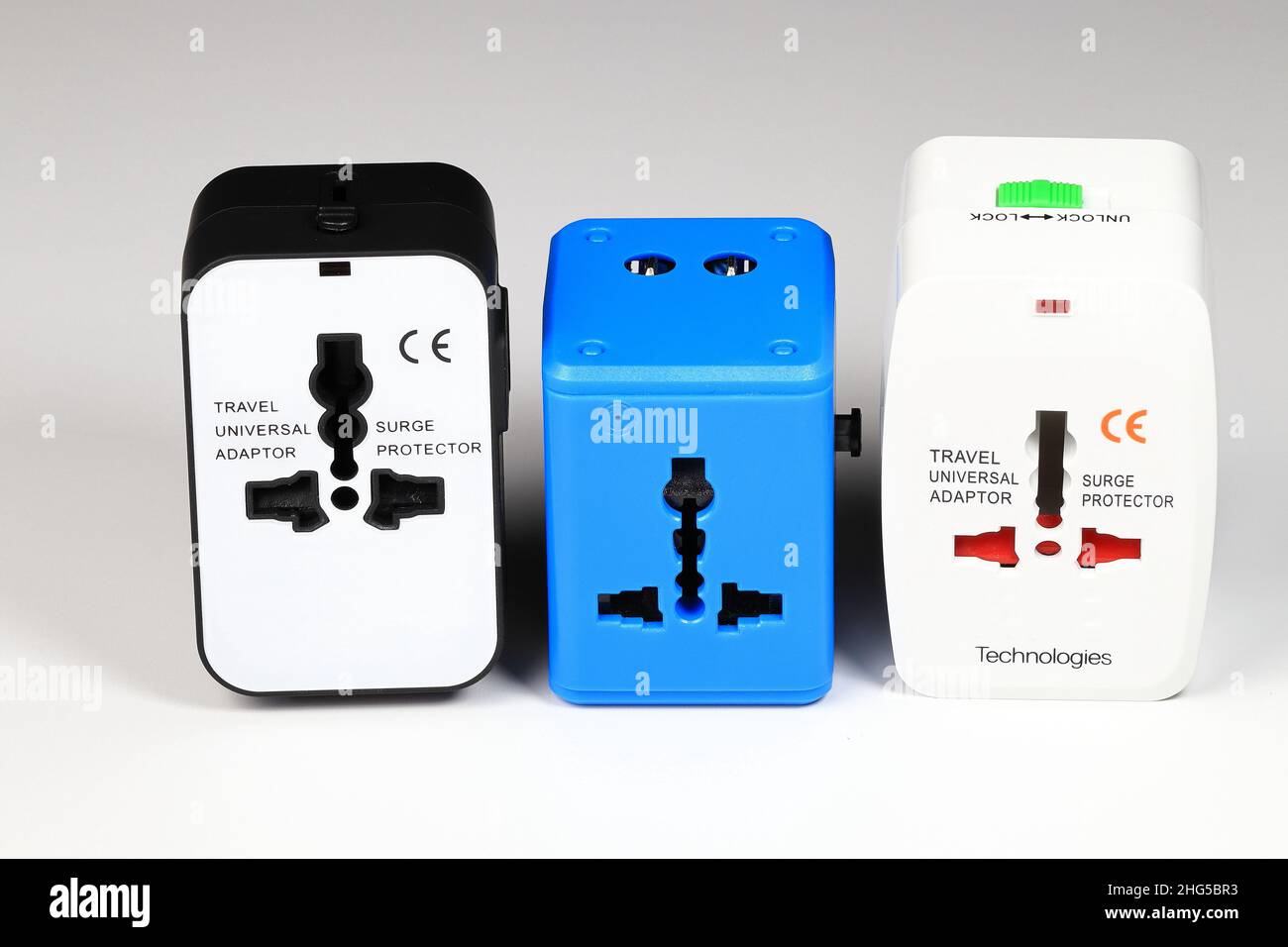 Vareity of Universal plug adapter, travel plug adapter isolated on ...