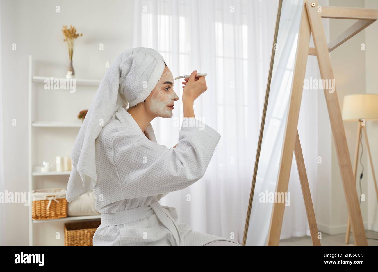 Beautiful woman after shower hi-res stock photography and images - Alamy